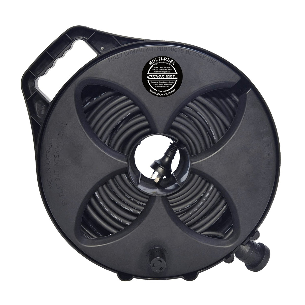 30m Premium Flat Out 10amp Extension Lead | with Original Multi-Reel