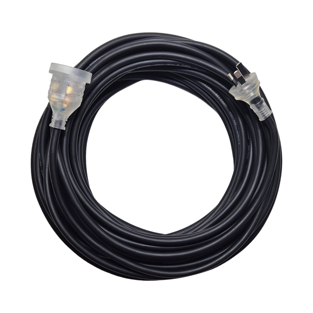 15amp Premium Flat Out Extension Lead Only | UV Stable Flexible Silico