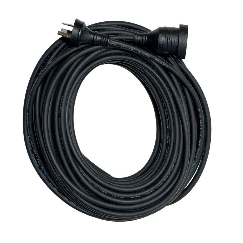 10amp Premium Flat Out Extension Lead Only | UV Stable Flexible Silico